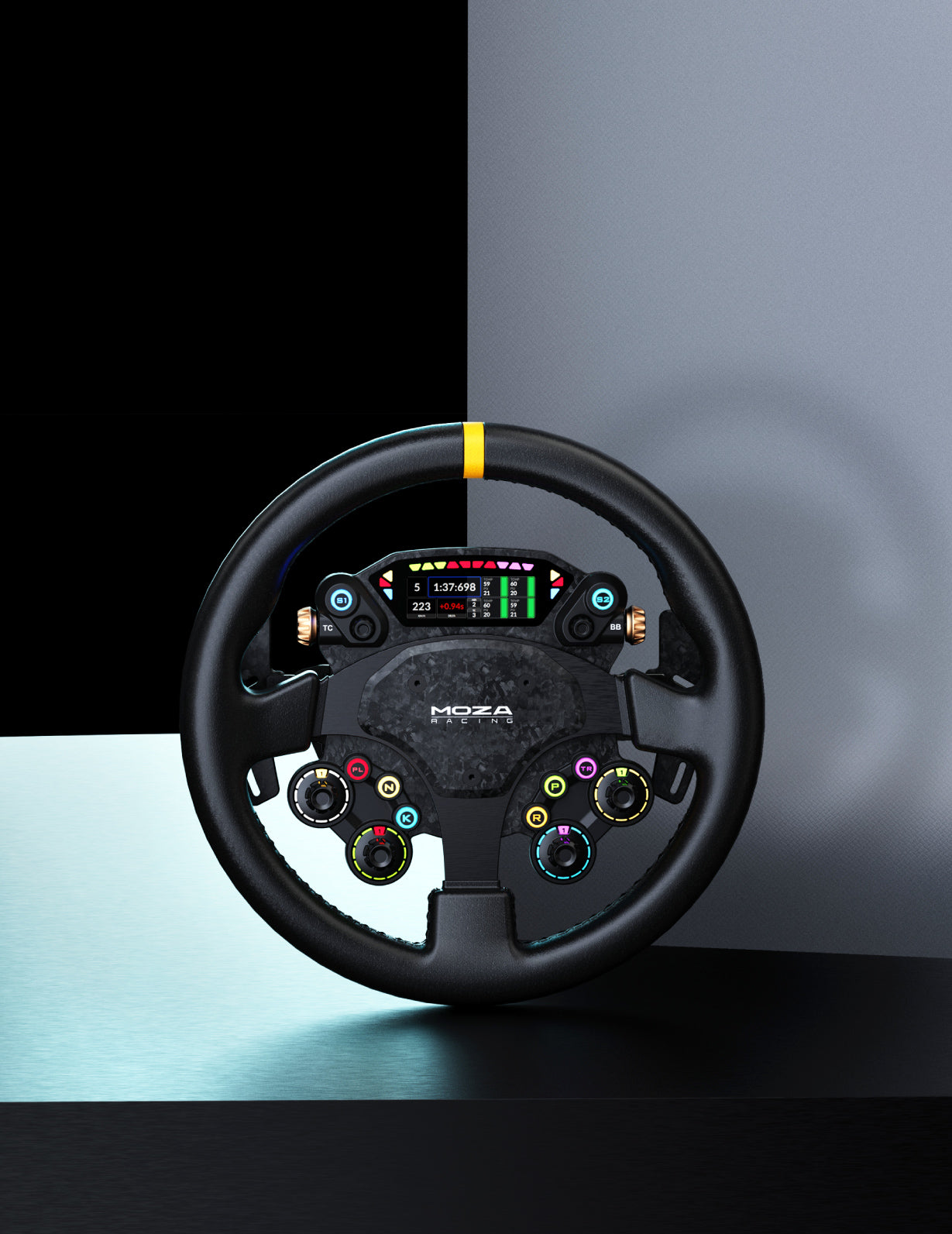 CS Pro Steering Wheel by MOZA | Custom UI & RGB Lighting – MOZA Racing EU