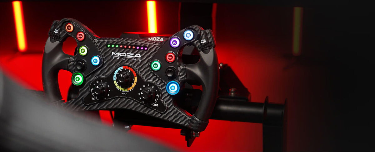 KS Formel Lenkrad | 300 mm GT Rennlenkrad mit RGB-Tasten – MOZA Racing EU